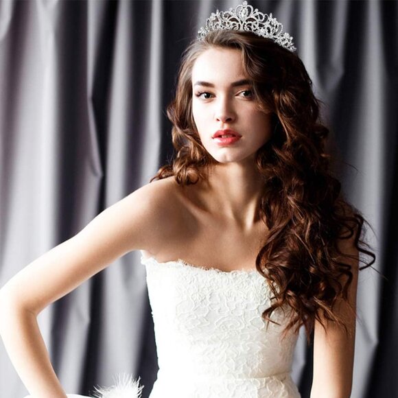 Accessories | Tiara Crown Headband Princess Elegant Tiara With Combs ...